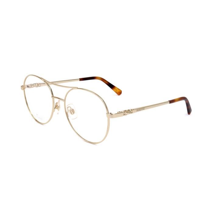 Lunettes de Vue Swarovski SK5334 53/17/ 032 PALE GOLD METAL WOMAN SWK ...