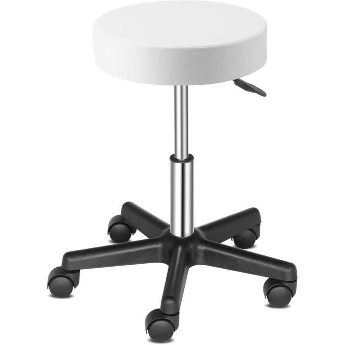 Tabouret De Bureau, Tabouret À Roulettes Rotation À 360°, Pour Salon De ...