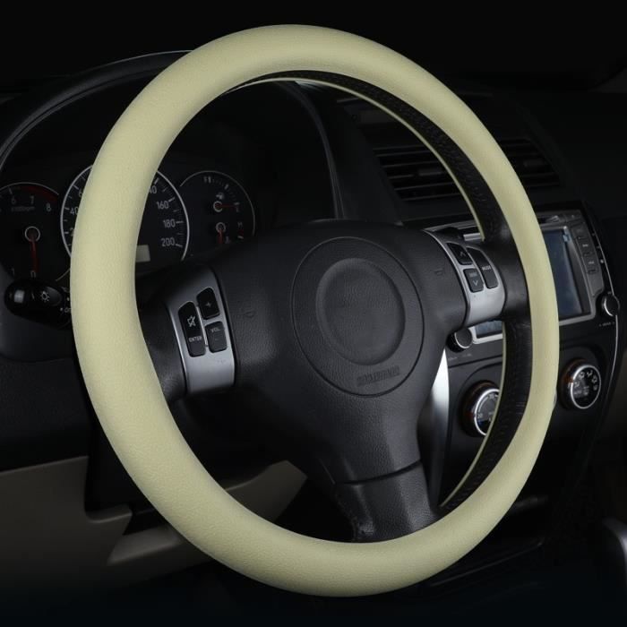 COUVRE-VOLANT,Beige--Revêtement de volant en Silicone, 1 pièce ...