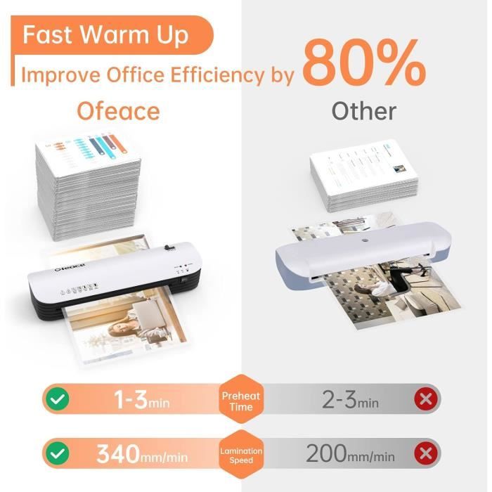 Plastifieuse A3, 5 en 1 Photo Machine à Plastifier avec 20 Pochettes ...