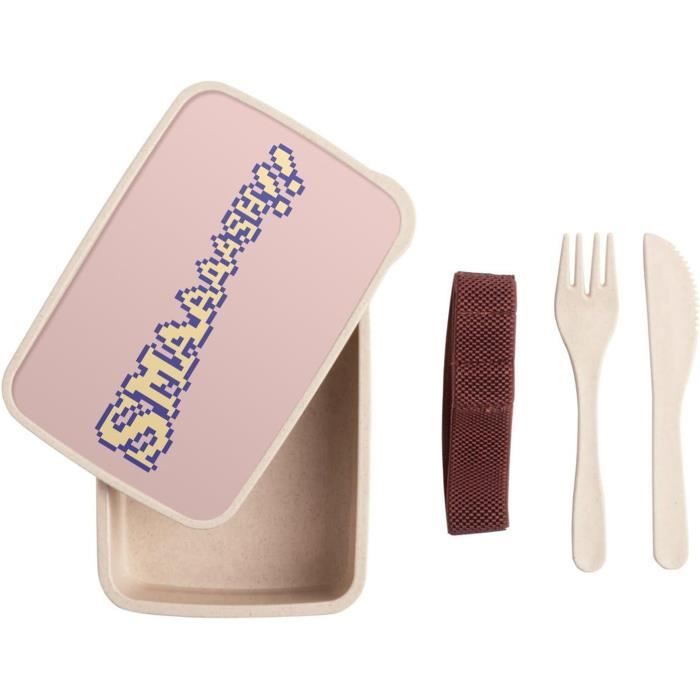 Lunch Box - Boite À Repas Avec Couverts Rose - Smaaaash!! Pixel Art ...