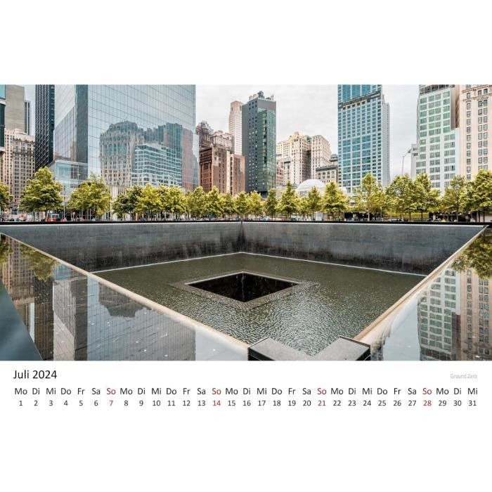 Calendrier mural New York 2024 Format A3 USA Manhattan New Jersey ...