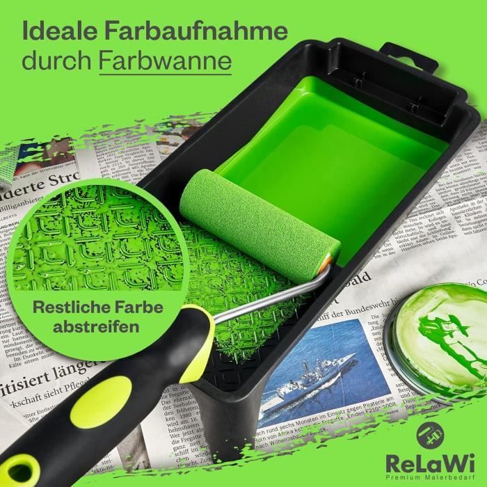 Kit De Rouleaux De Peinture De Qualité Supérieure Avec Rouleaux De Peinture Et Bac À Peinture De ...