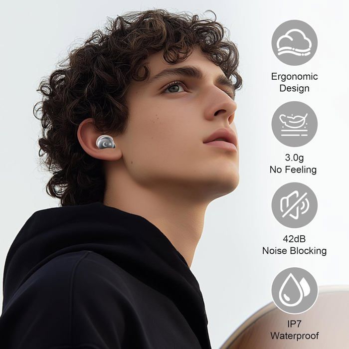Ecouteurs Bluetooth Sans Fil, 48H Ecouteur Sommeil Avec Écran Tactile ...