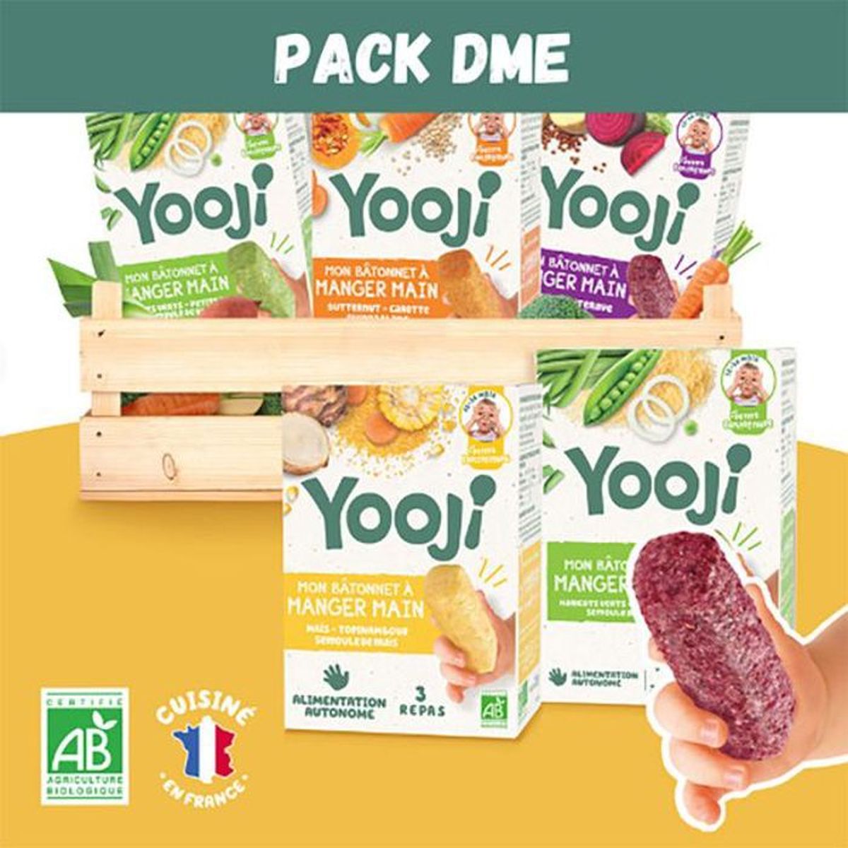 Yooji - Bâtonnets à Manger Main de Légumes et Féculents pour la DME et ...