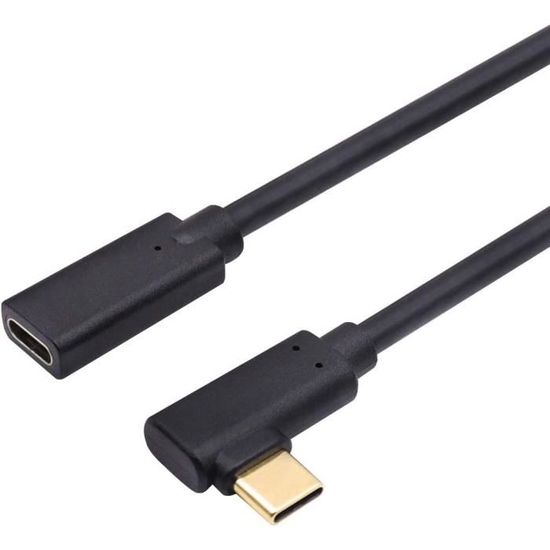 Rallonge USB c coudeUSB c Male Femelle Chargement et la synchronisation ...