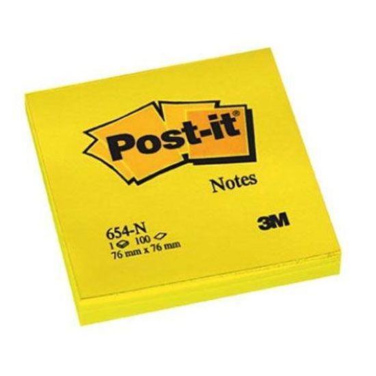 Post-it Neon 100 Feuillets 76 x 76 mm Jaune - P… - Cdiscount Beaux-Arts et Loisirs créatifs
