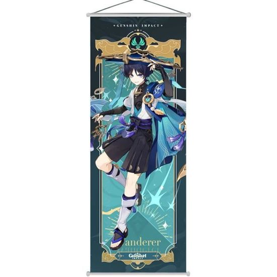 Scroll Poster Genshin Impact Sumeru Game Character Hanging Wall Art ...