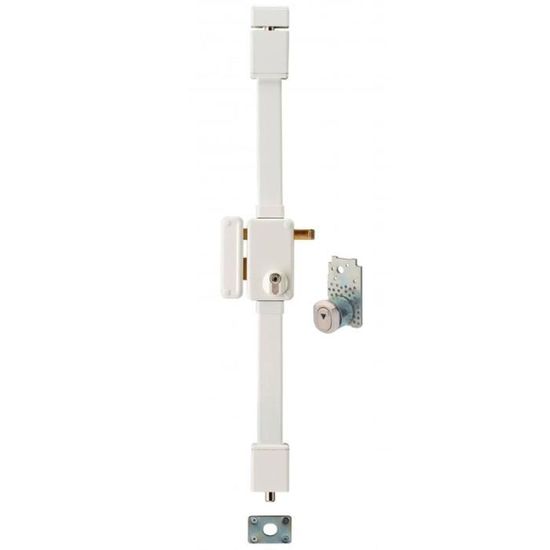 Serrure de porte 3 points haute sécurité A2P Beluga blanc Gauche ...