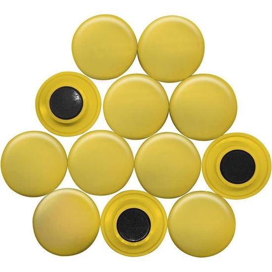 Grand Panneau - Planification Aimant Jaune (40 Mm De Diamètre X 8 Mm De ...