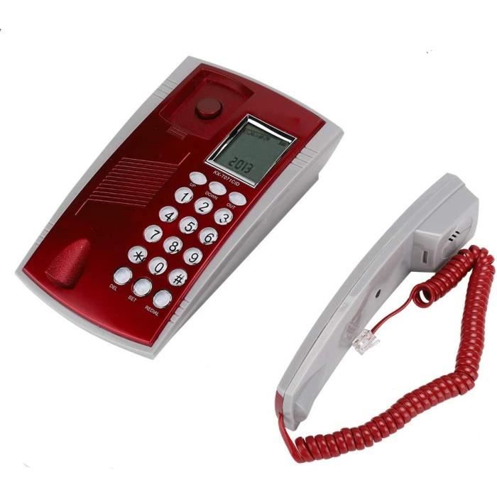 Téléphone Fixe Filaire, Bureau-Tenture Murale Commerce extérieur Identification de l'appelant ...