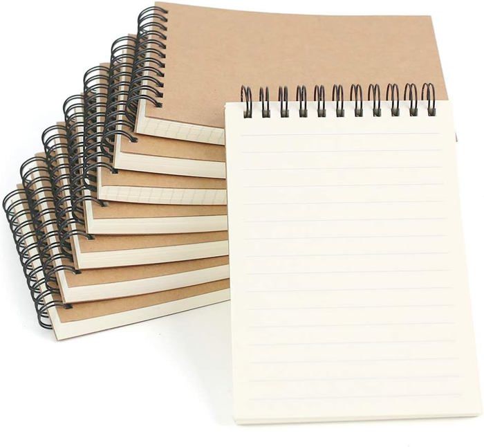 Cahier de Note A6 Spirale, 8 Petits Carnets 80 Feuilles Bloc-Notes ...