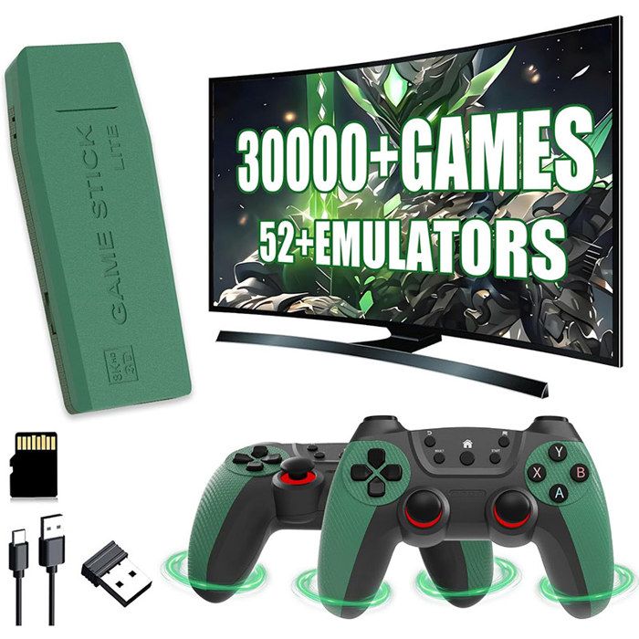 M22-U Retro Game Stick 4K Video Game Console with 30000 Classic Games ...