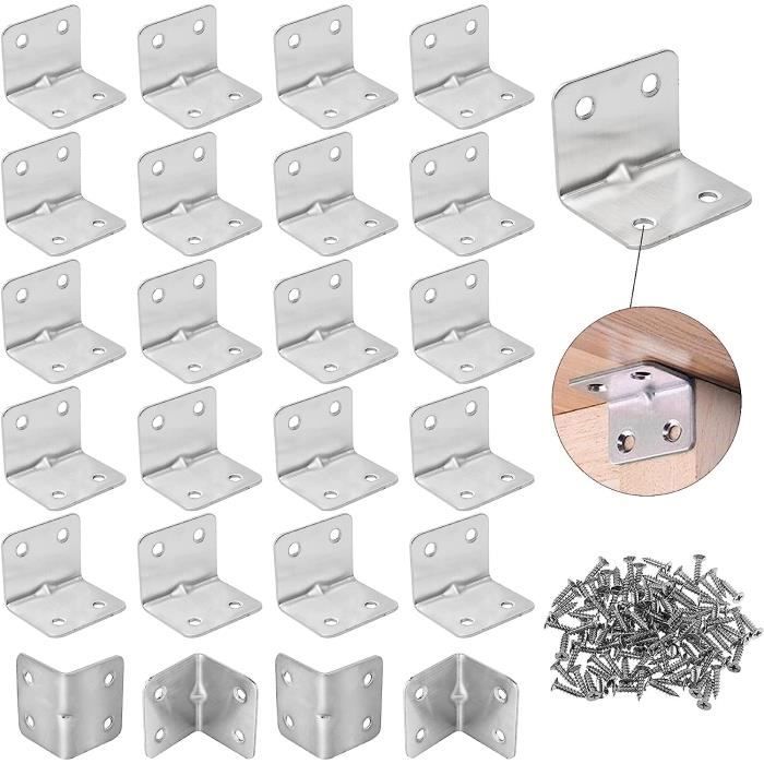 24 Pièces Équerre De Fixation Équerre 90 Degrés Support D'Angle En L ...