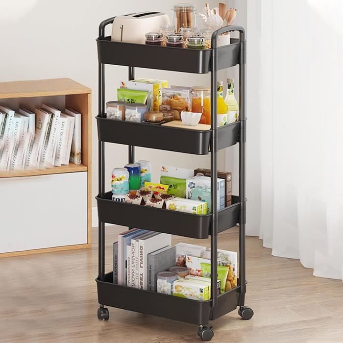 Chariots De Rangement Roulants, Chariots Utilitaires À 4 Niveaux-5 ...