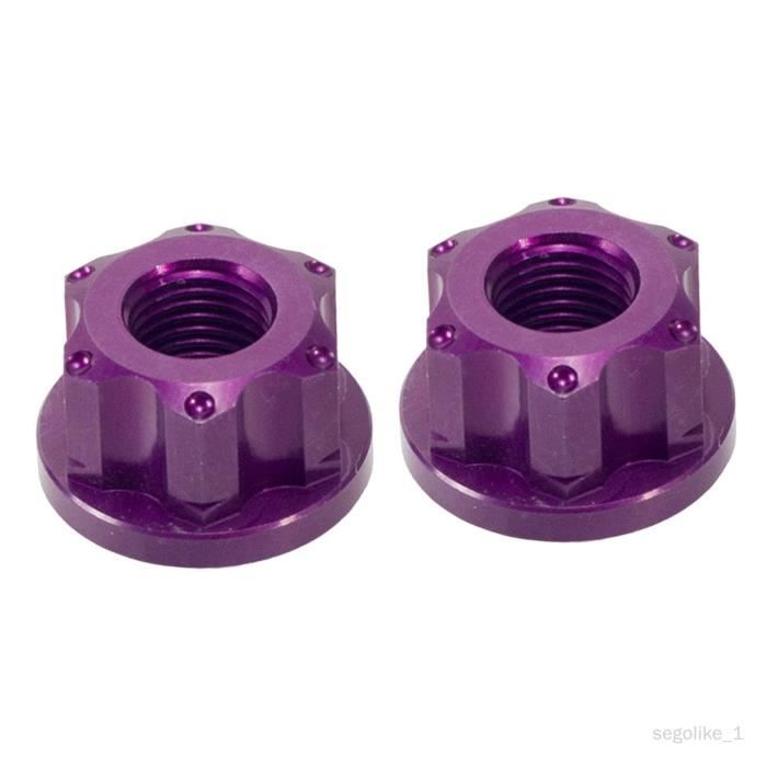 Écrous d'essieu de moyeu de roue de vélo - Violet - Léger et fiable - M9 x 1,0 - Cdiscount Sport