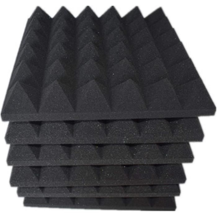 Lot de 6 panneaux acoustiques en mousse insonorisante, insonorisants en ...