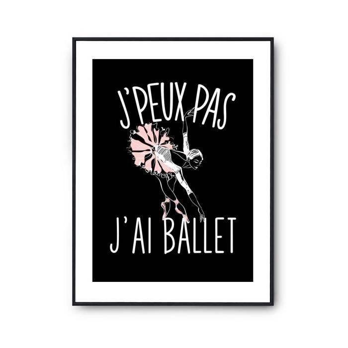 Affiche - Humour - Ballet danse classique - Noir - A2 - Qualité Premium ...