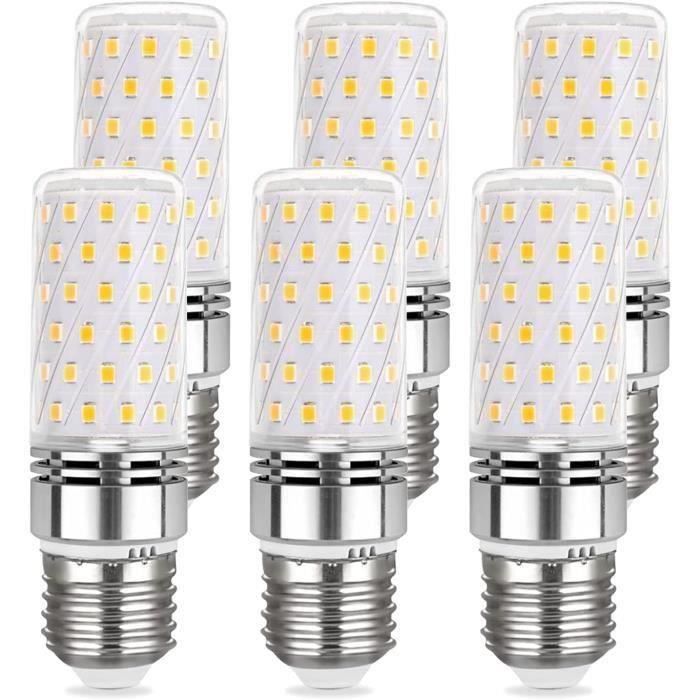 Ampoule E27 Mais LED 16W Blanc Chaud 3000K Lot de 61450LM 360° Lumière Équivalent Halogène E27 ...