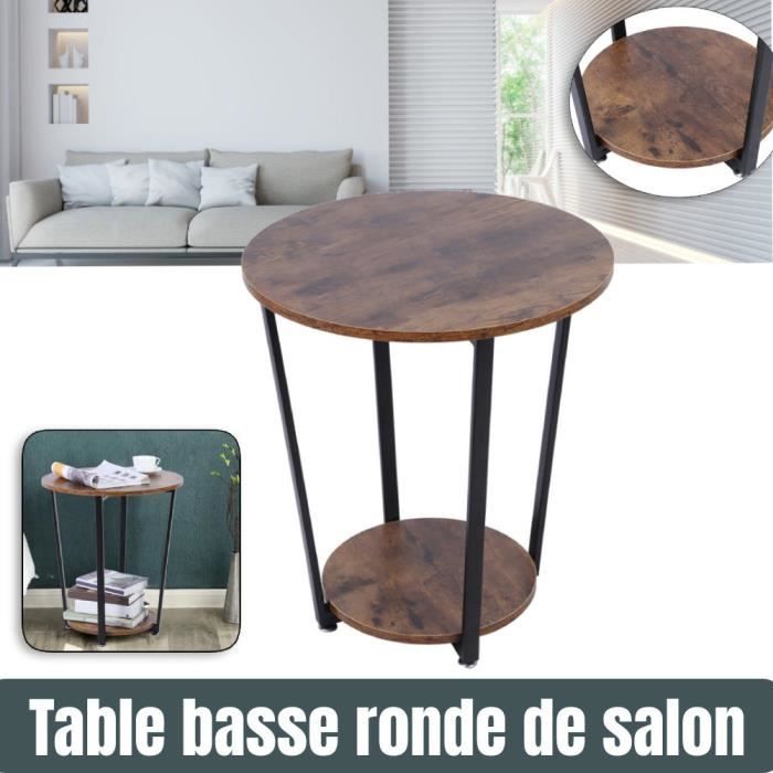 MAG Table D'Appoint Ronde 2 Niveaux Table De Chevet Côté Canapé -PT42 ...