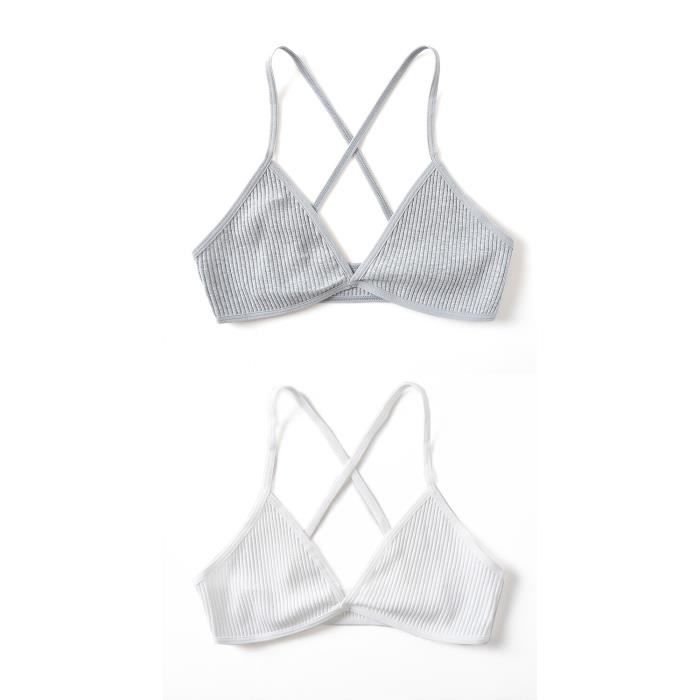 Soutien-gorge,Soutien-gorge push-up confortable en coton pour femme ...