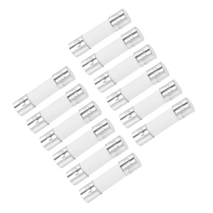 SOURCING MAP Fusibles cartouche 12A 250V 5mm x 20mm Voiture Fusion rapide Amplificateur ...