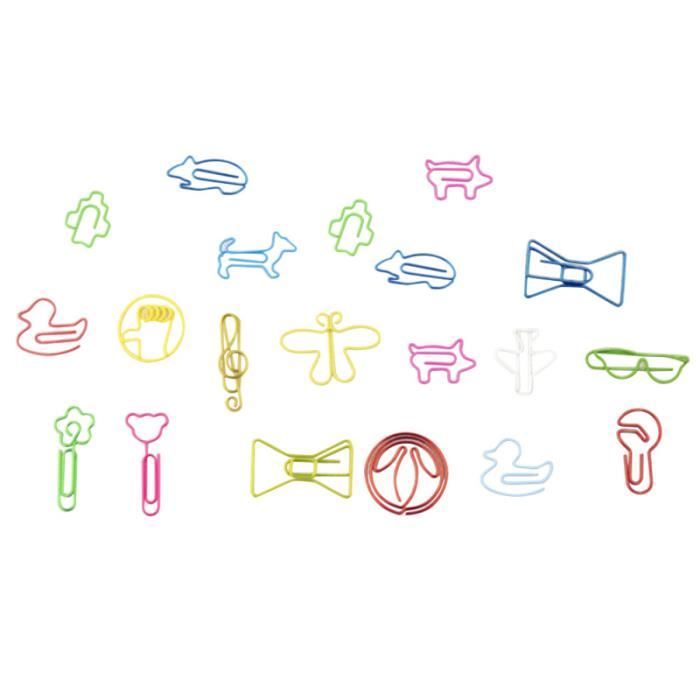 20 PCS Adorable Forme Trombones Carte En Métal Fichier Note Marque ...