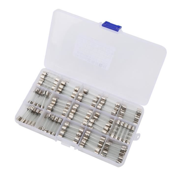 VBESTLIFE kit de fusible en verre Le circuit de protection de fusible en verre 150 pièces ...