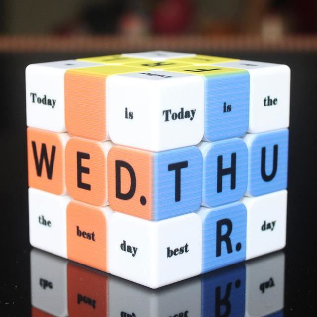 CASSE-TETE,week--Cube magique neo magico Cube 3x3x3, calendrier imprimé ...