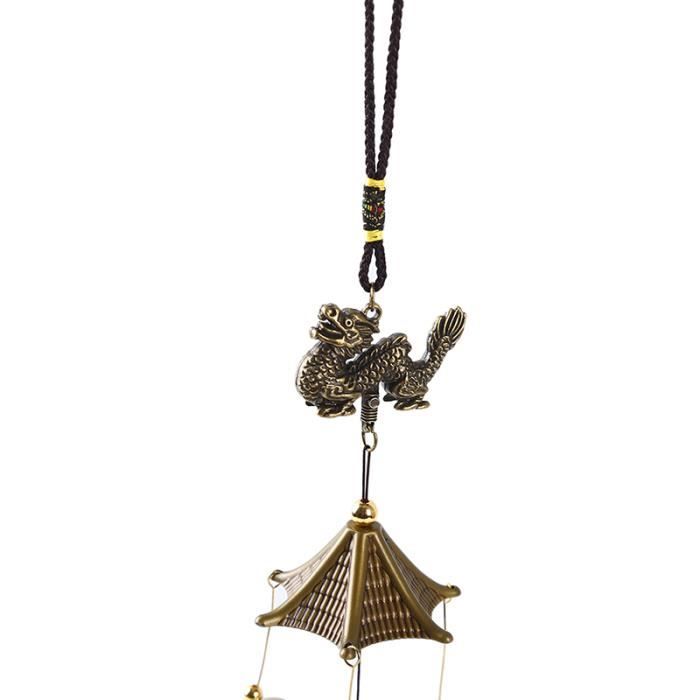 CARILLON A VENT,Chinese dragon--Carillon éolien argenté 6 tubes ...