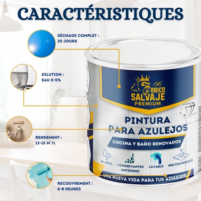 Peinture carrelage cuisine et salle de bain - BRICOSALVAJE - Vert ...