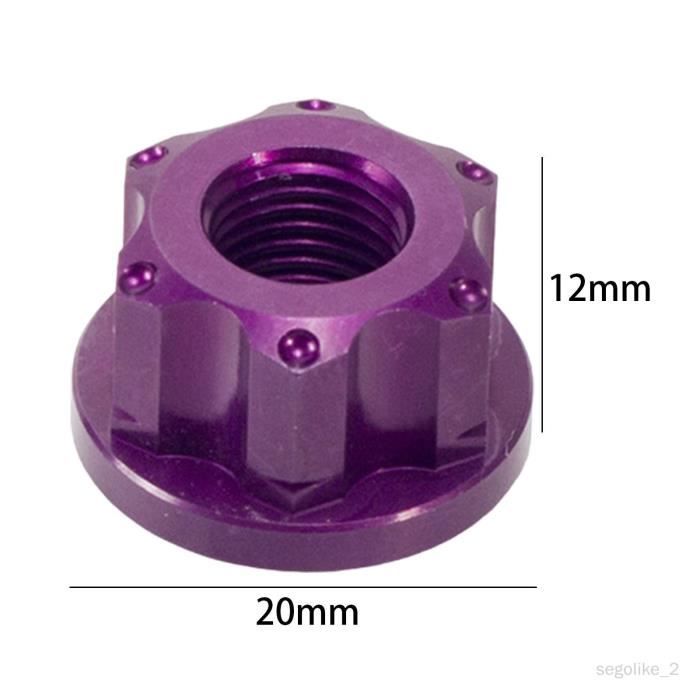 Écrous d'essieu de moyeu de roue de vélo - Violet - Léger et fiable - M9 x 1,0 - Cdiscount Sport