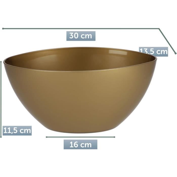 Pot de fleur en plastique - Ovale - 30 x 14 cm - Design moderne - Idéal ...