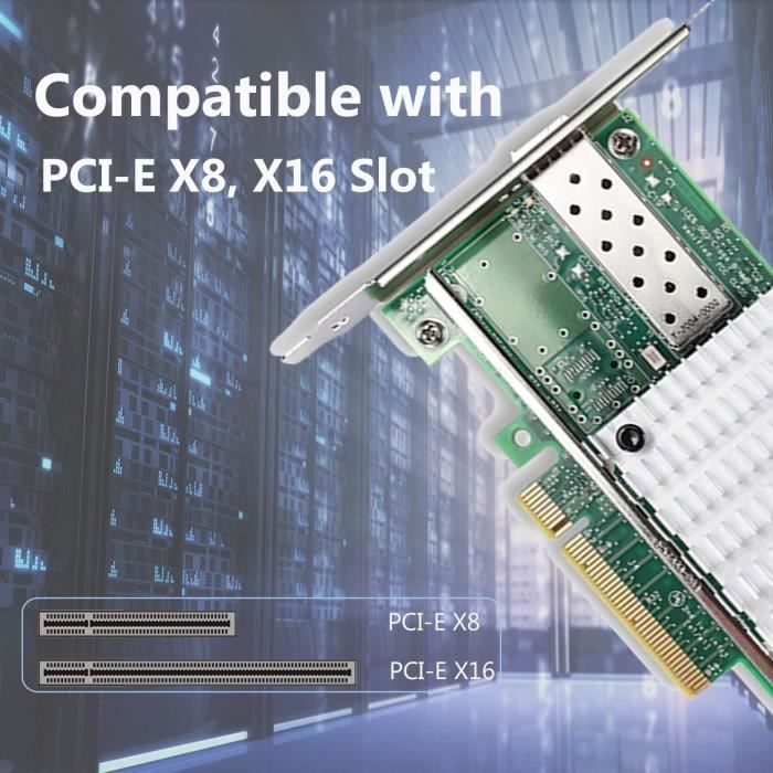 Carte Réseau 10Gbe Ethernet Pcie Pour Intel X520-Da1-82599En Chip ...