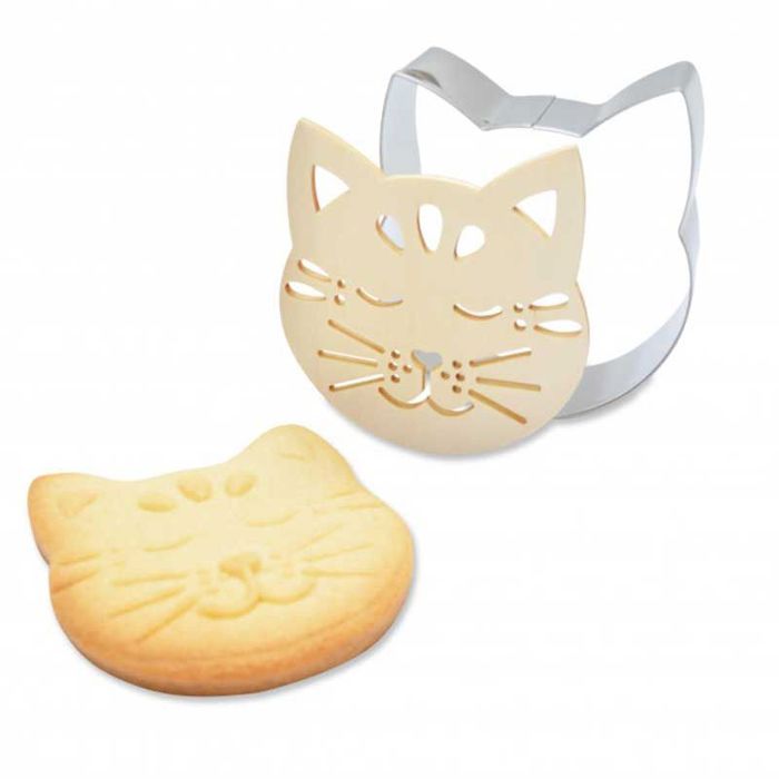 Kit pour biscuits en relief Chat + 5 stylos choco pastel - Cdiscount Maison