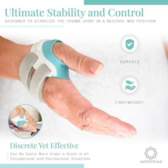 ACTIVIVAS Attelle de pouce orthopédique pour arthrite, attelle de pouce ...