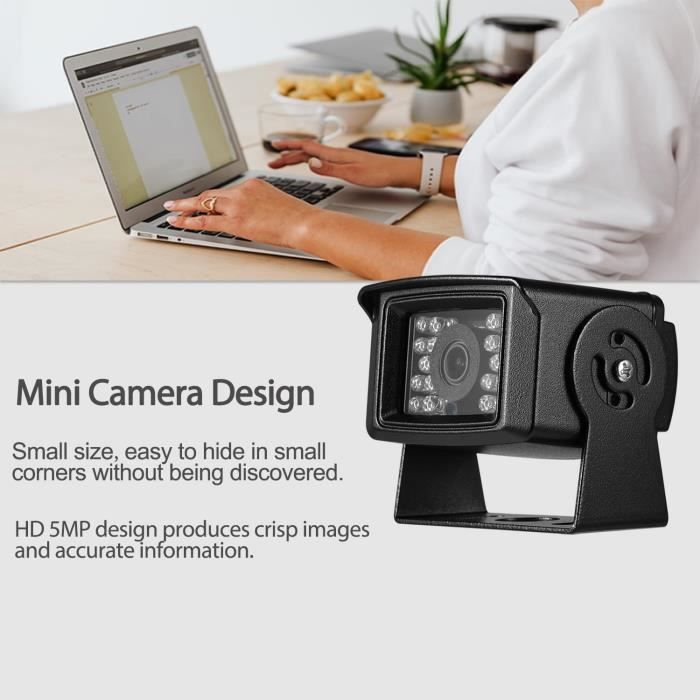 Caméra IP Mini Poe 5Mp, caméra étanche IP65 étanche 18 LED vision ...