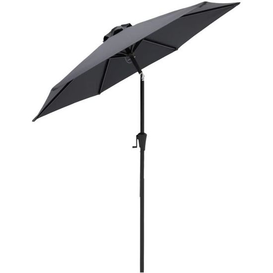 Parasol de table avec manivelle et manivelle - Anthracite - 2,3 m[76 ...