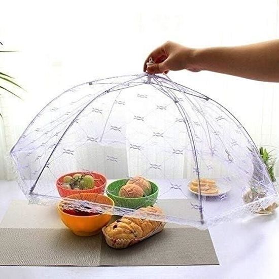 1 Cloche Alimentaire Portable En Dentelle - Style Parapluie - Anti ...