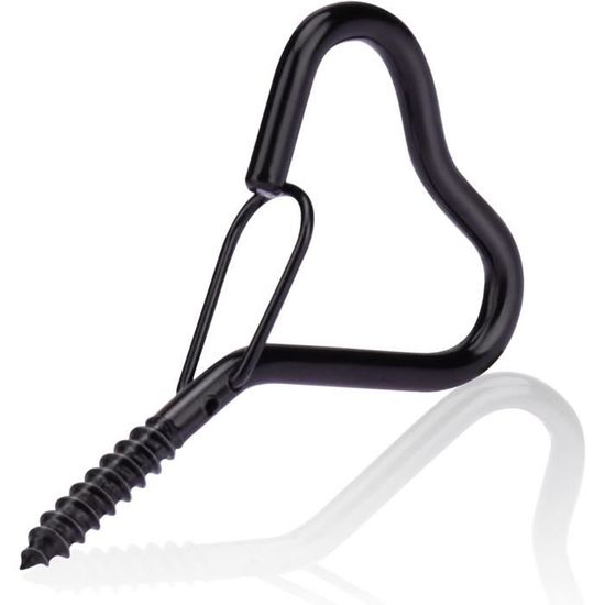 ® Lot De 10 Crochets À Visser Noirs Avec Sécurité, Crochets À Vis ...