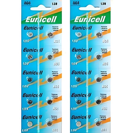 EUNICELL Lot de 20 Piles AG4 LR626 LR626SW 377A SR - Cdiscount Bricolage