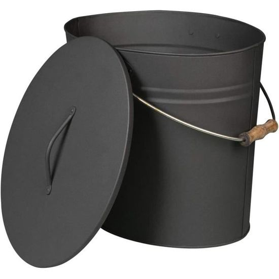 Seau à Cenes ou pellets sécurisé Gris Clair Anthracite Mat - 18 L ...