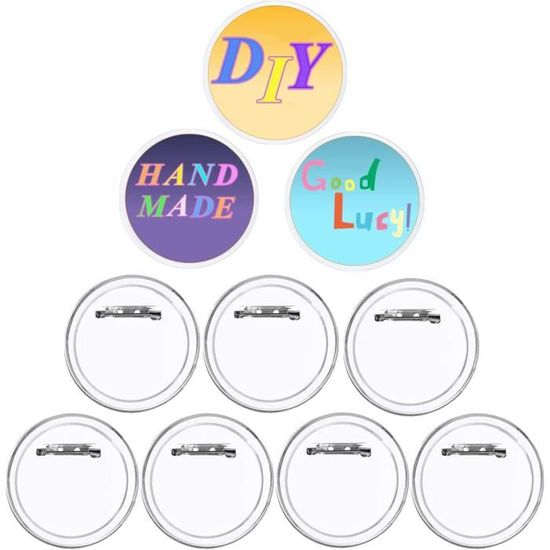 Lot De 40 Badges Personnalisés 6Cm, Badges Rond En Plastique, Faire Les ...