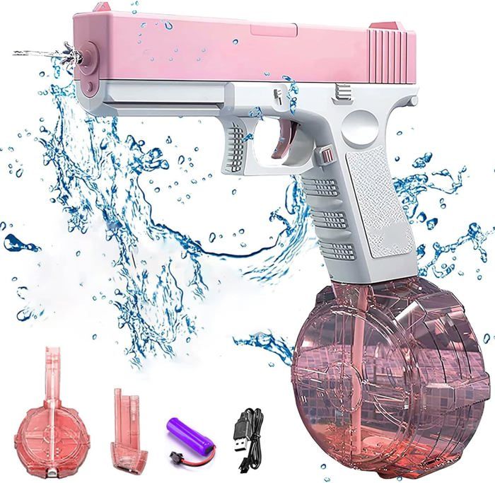 Roseb Pistolet à Eau électrique pour Enfants Adultes,Jouet de tir à Eau ...