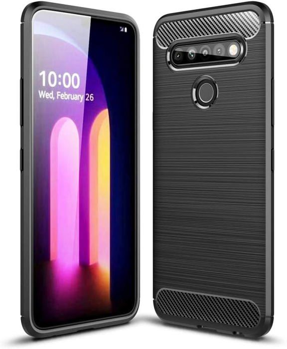 Coque pour LG K61 6,5 Pouces TPU Silicone Souple Housse Fibre de ...