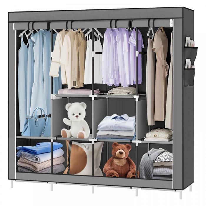 MIPAN Portable Garde-Robe Armoire Étagères Vêtements pour la Maison, la ...