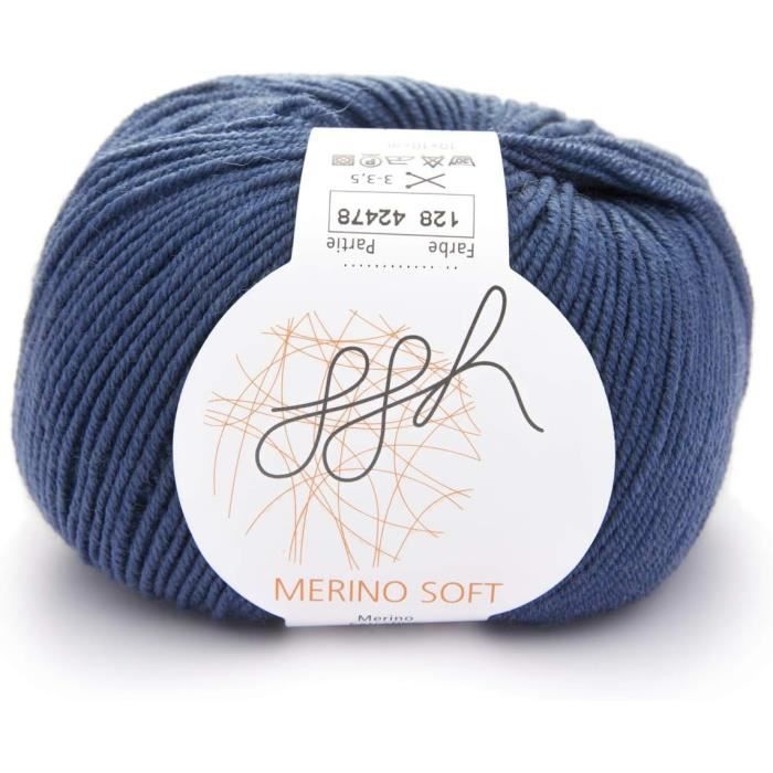 Merino Soft|Laine Mérinos (Superwash) - Sans Mulesing - Pelote De 50G ...