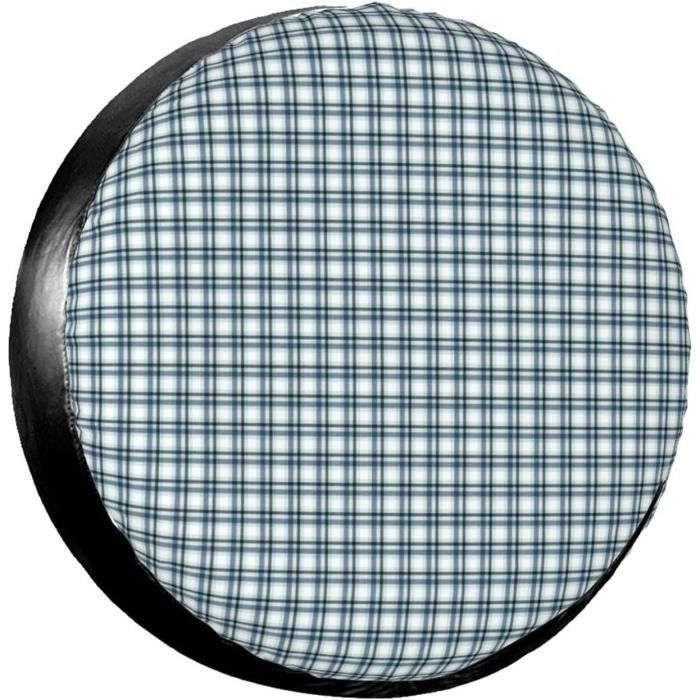 Protège Roue Quadrillage Bleu Et Blanc Universelle Couverture De Pneu ...
