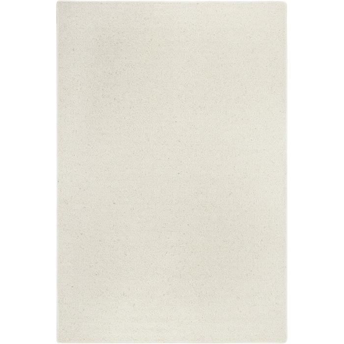 Misento 100 Mazzolla Tapis Vierge Laine Moelleuse Naturelle Uni Crème ...