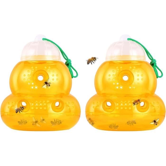 2PCS Piège à Insectes Piège à Guêpes Attrape Abeilles Piège à Frelons à ...